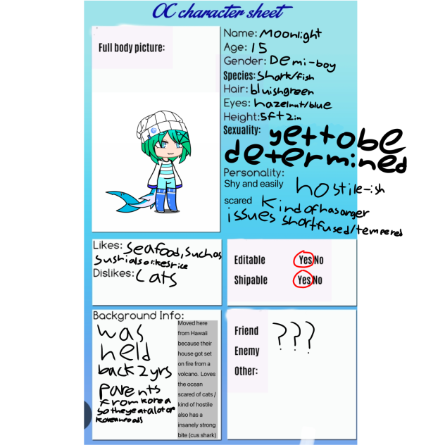 Oc character sheet - ibisPaint