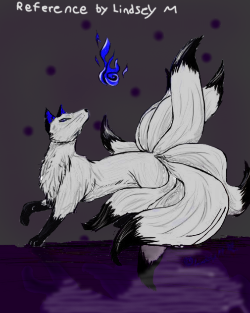 white fox(with 9 tails) - ibisPaint