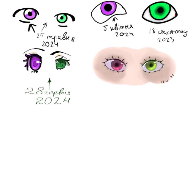 evolution of my eyes - ibisPaint