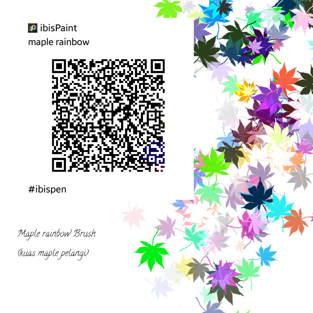 Kuas maple warna warni - ibisPaint