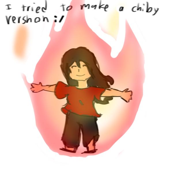 My OC on fire - ibisPaint