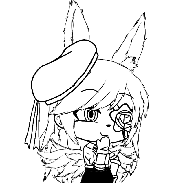dibujo de gacha life (sin color) #2 - ibisPaint