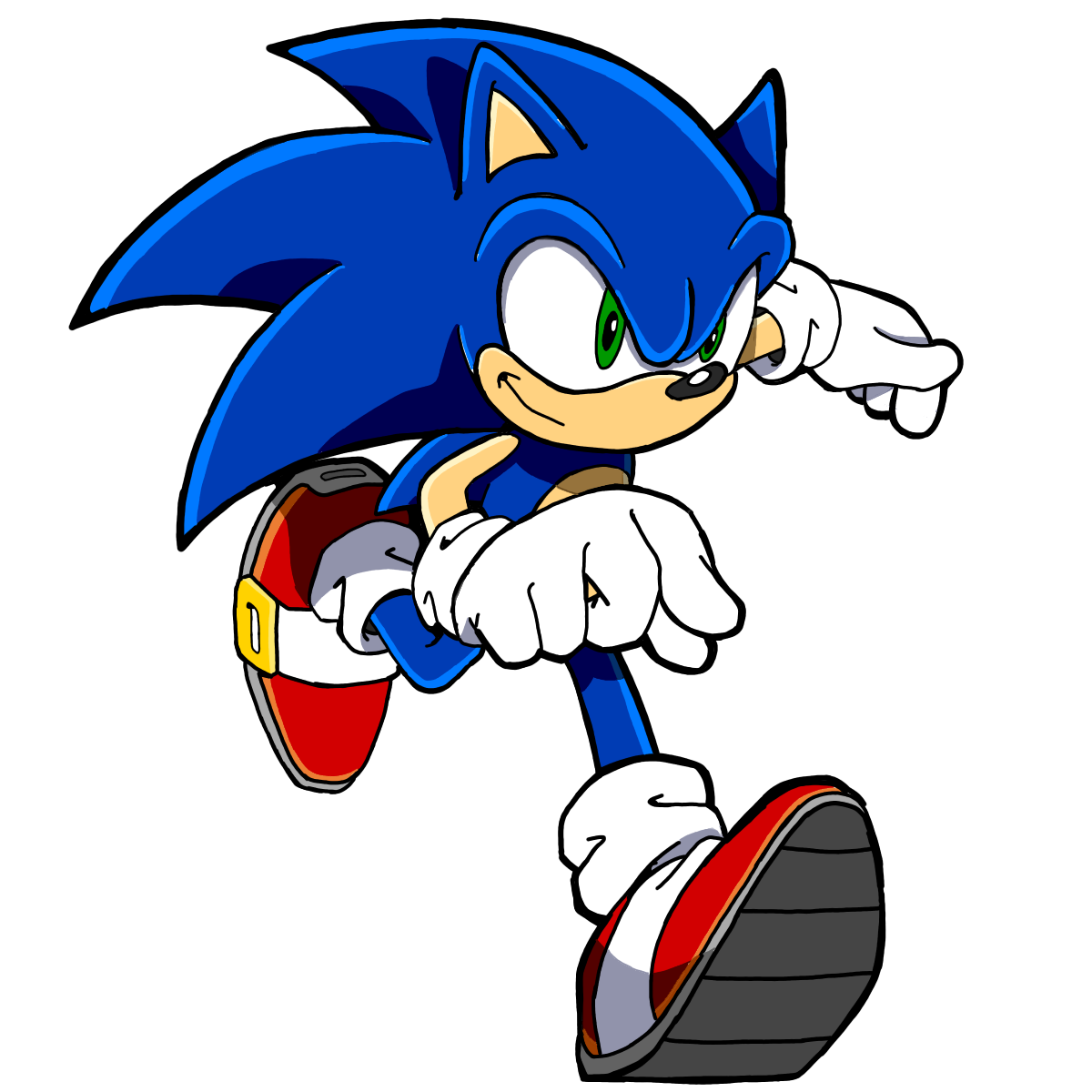 Traced Sonic Running #1 - ibisPaint