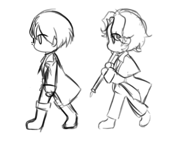 Sketch animation (silly boys ;3) - ibisPaint