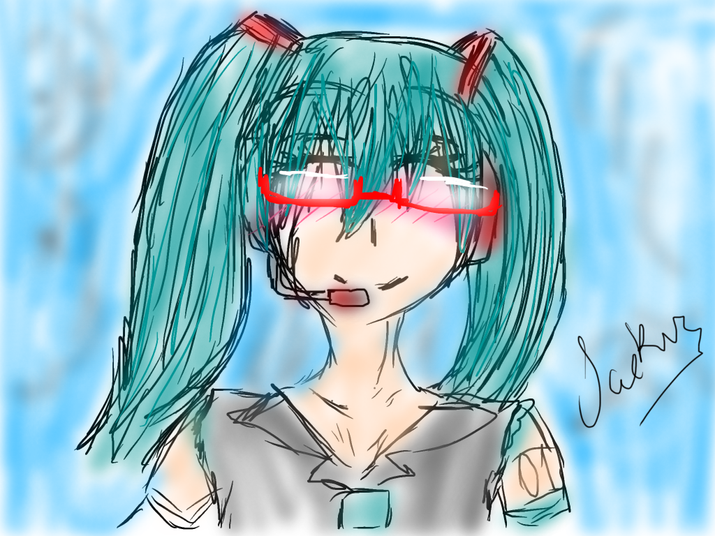 { Quick 3 layered sketch } Hatsune Miku - ibisPaint