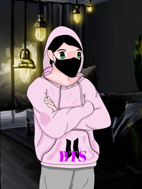 sendirian di malam hari - ibisPaint