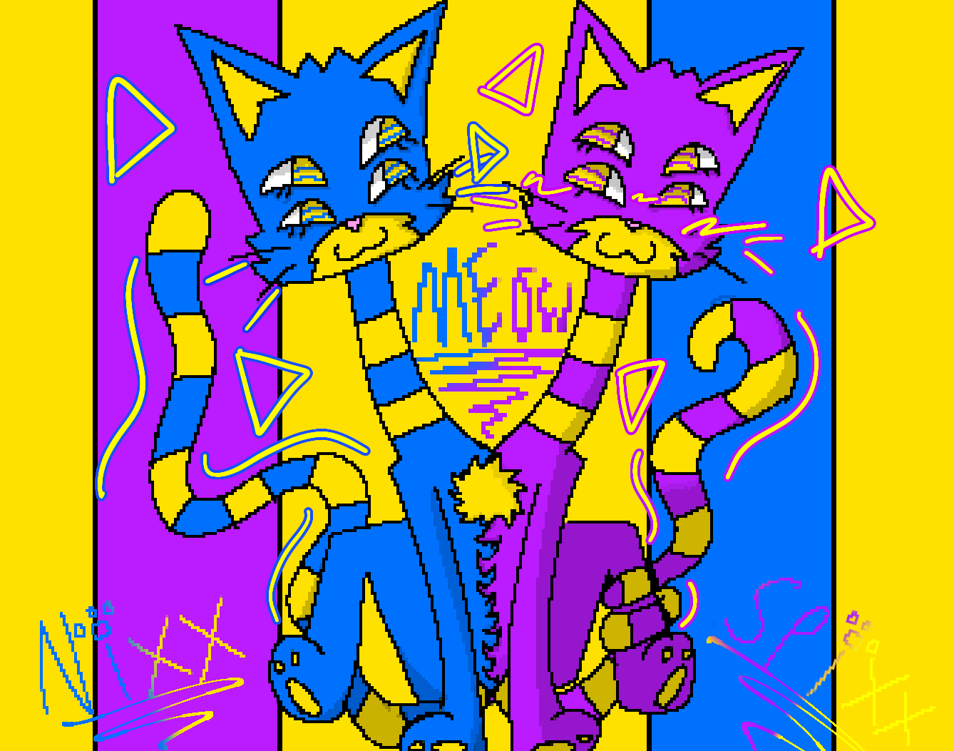 Nixx and Spixx full body drawing - ibisPaint