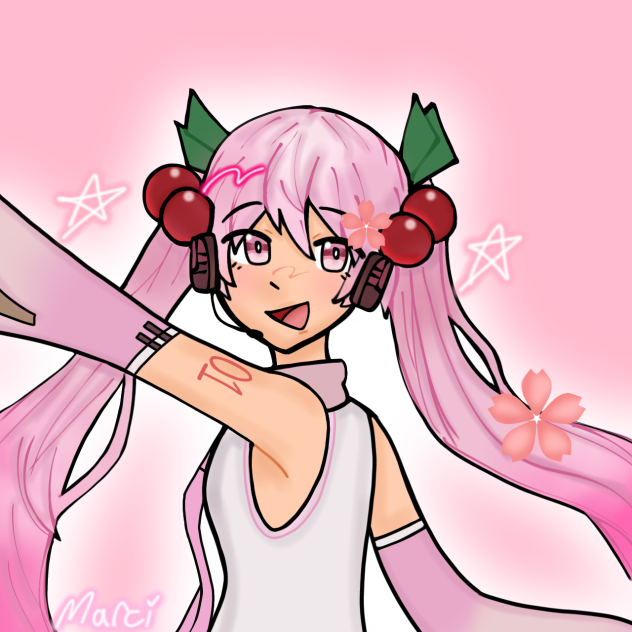 Cherry blossom miku - ibisPaint