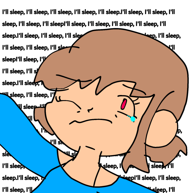 I can't sleep - ibisPaint