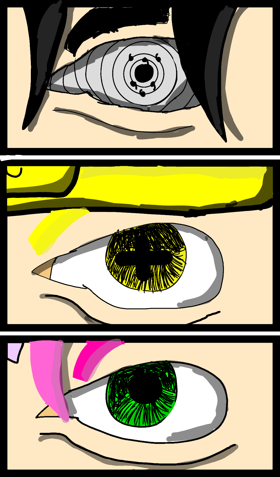 Naruto,Sasuke e Sakura - ibisPaint