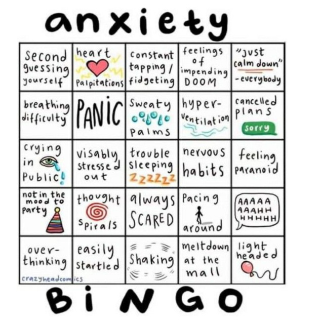 Anxiety Bingo Template - ibisPaint