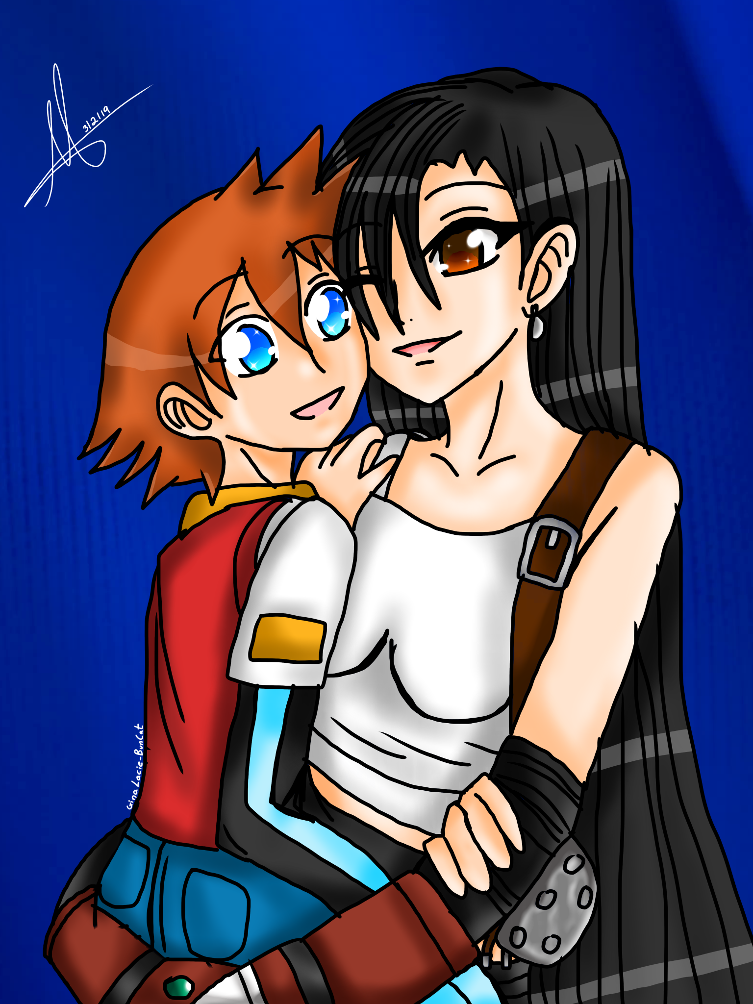 Chris and Tifa - ibisPaint