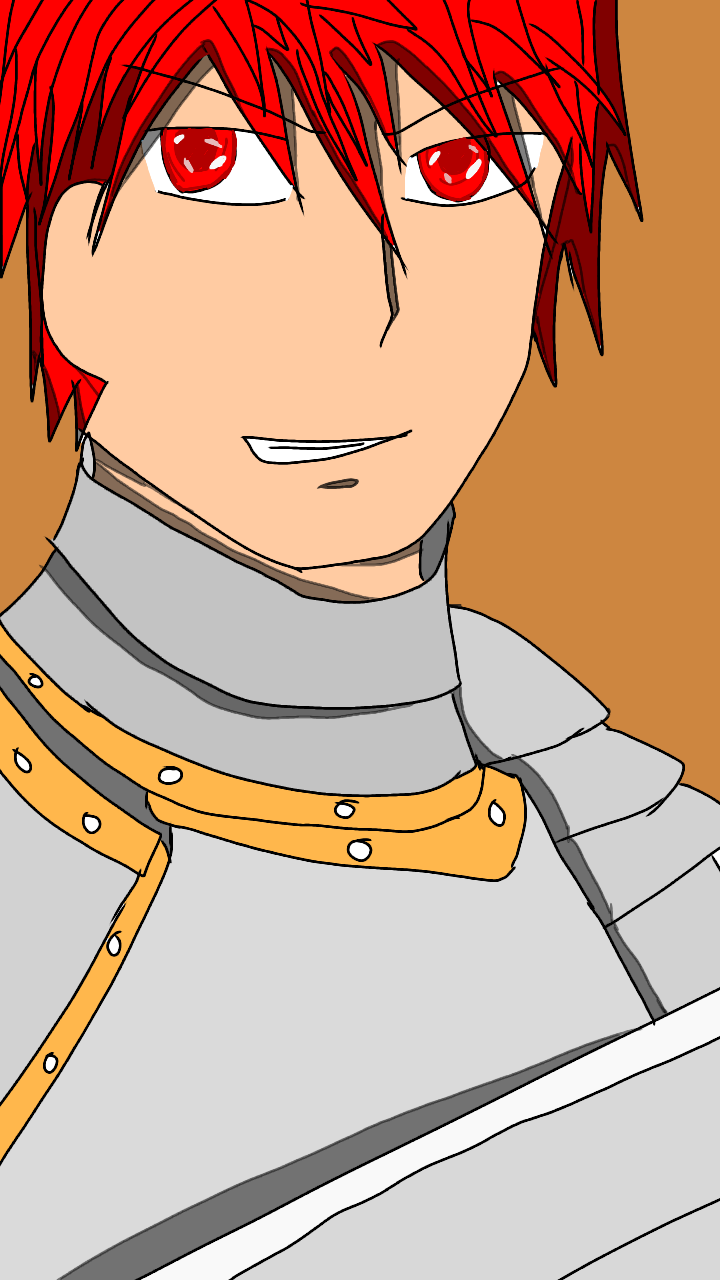 Red haired knight - ibisPaint
