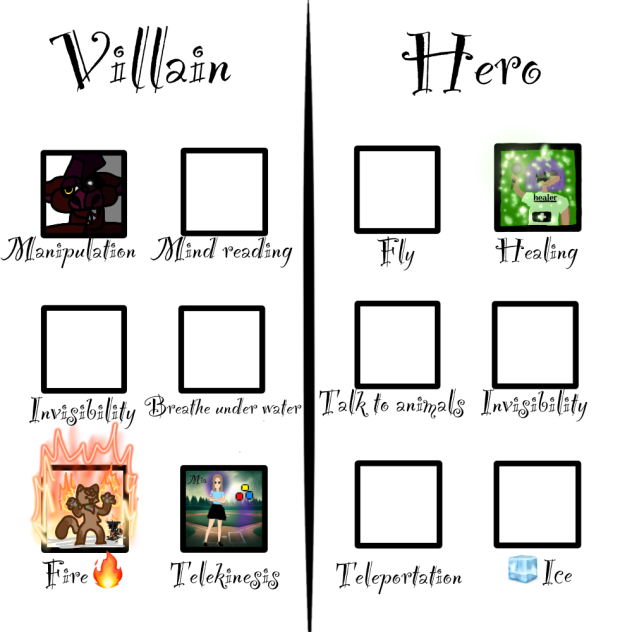 hero vs villain collaboration - ibisPaint