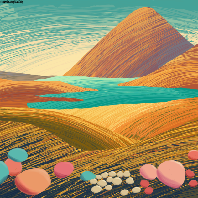 I finally drew a desert - ibisPaint