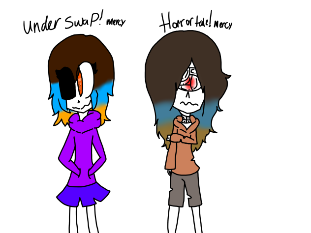 me in underswap and horror tale - ibisPaint