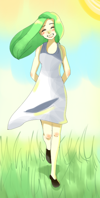 Just some green haired girl - ibisPaint
