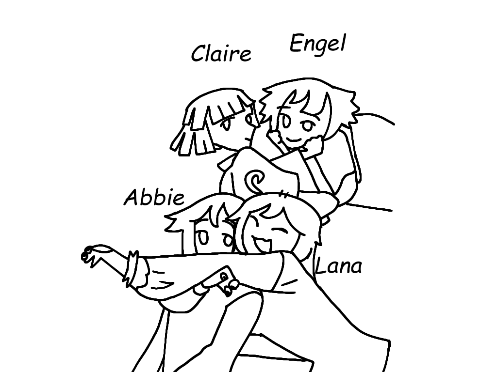 The 2 couples at a sleepover - ibisPaint