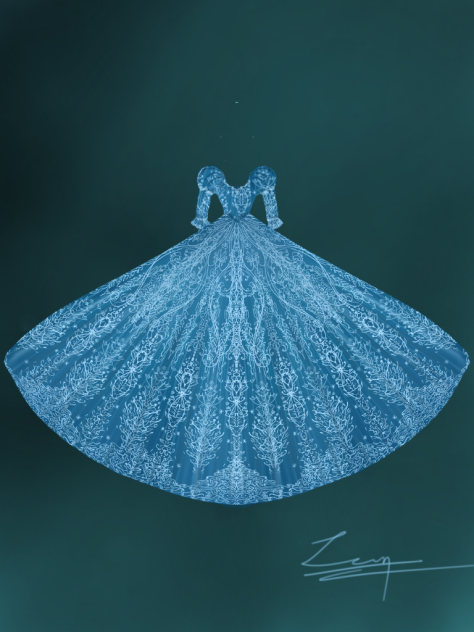 experimental dress (blue) - ibisPaint