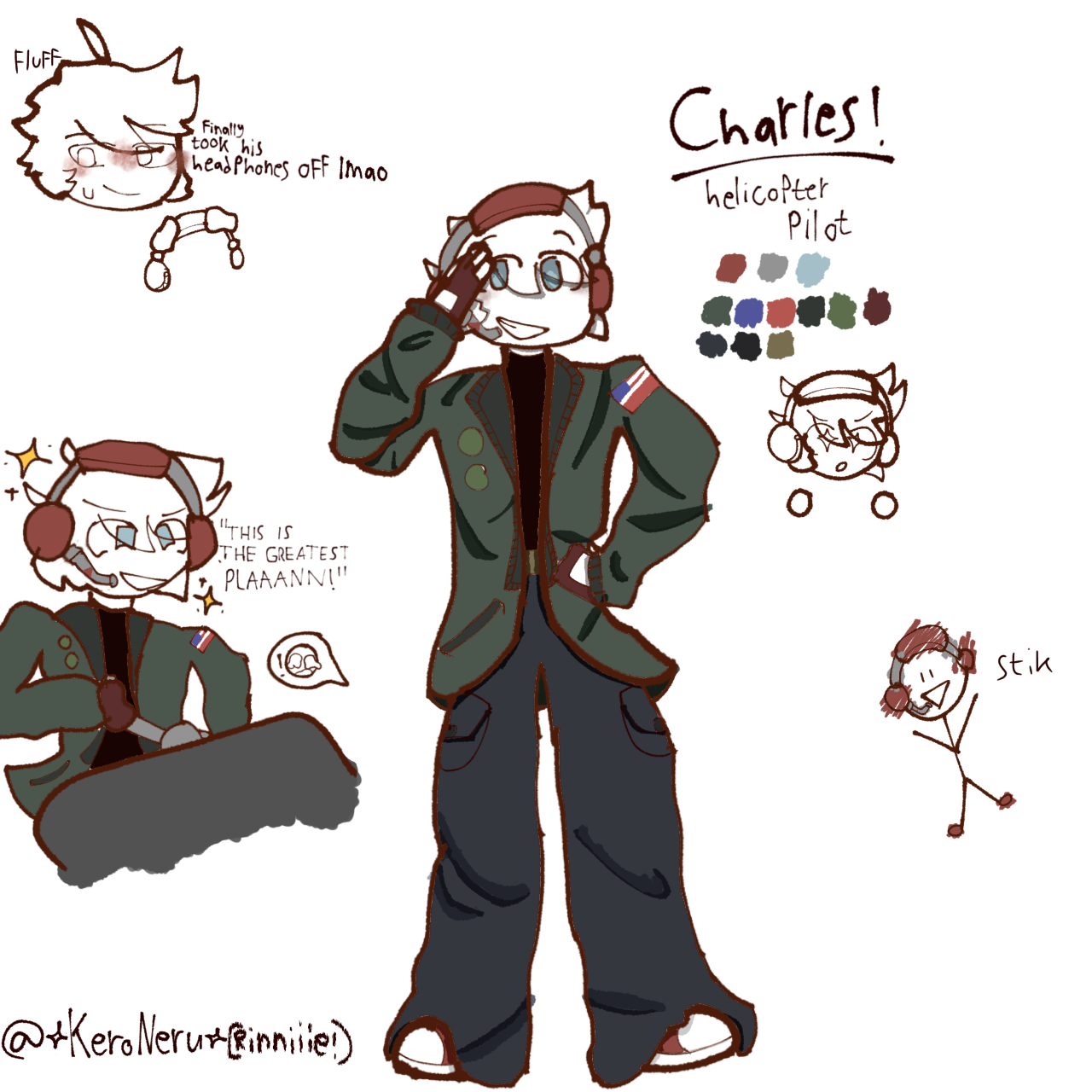 old drawing of humanoid Charles lol - ibisPaint