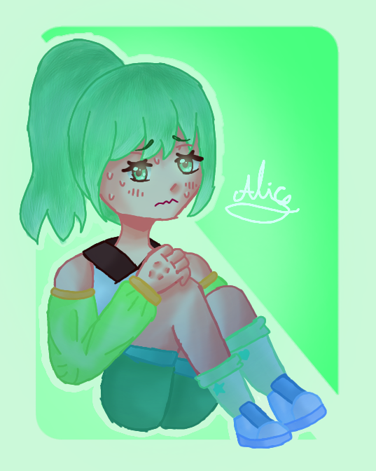 Uma noite tenebrosa e uma garota medrosa - ibisPaint