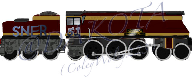 2022 Wooden railway Dakota Side view - ibisPaint