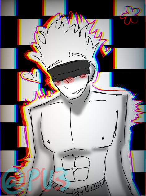 Shirtless Gojo 🔵👄🔵 - ibisPaint