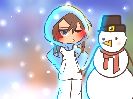 cold snowy afternoon at a winter cabin - ibisPaint