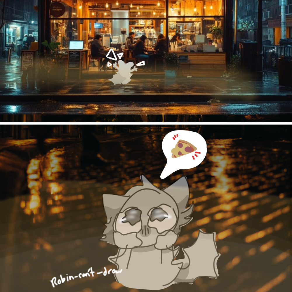 Little guy who wants pizza - ibisPaint