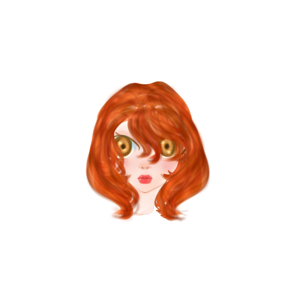Orange burnt hair - ibisPaint