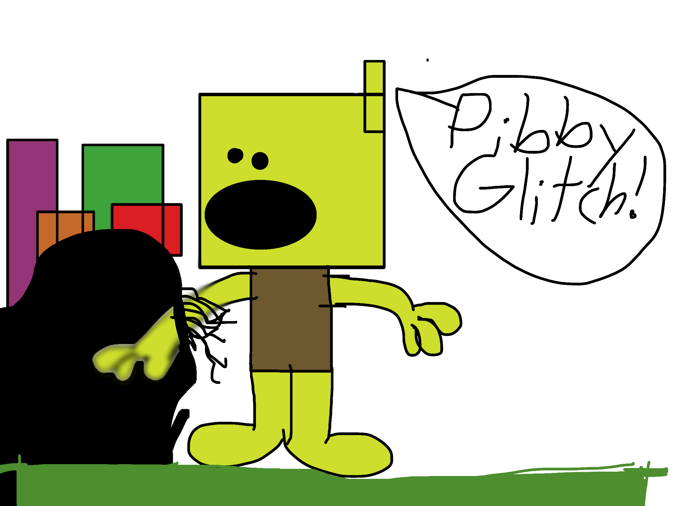 RON GETS CAUGHT BY PIBBY GLITCH - ibisPaint