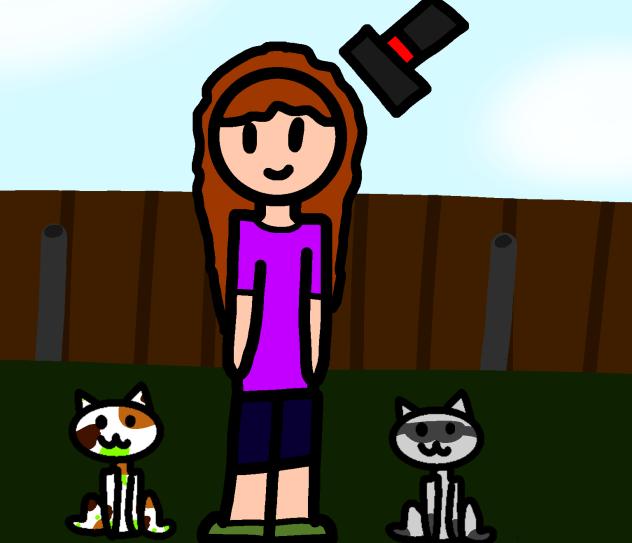 lila with her cats - ibisPaint