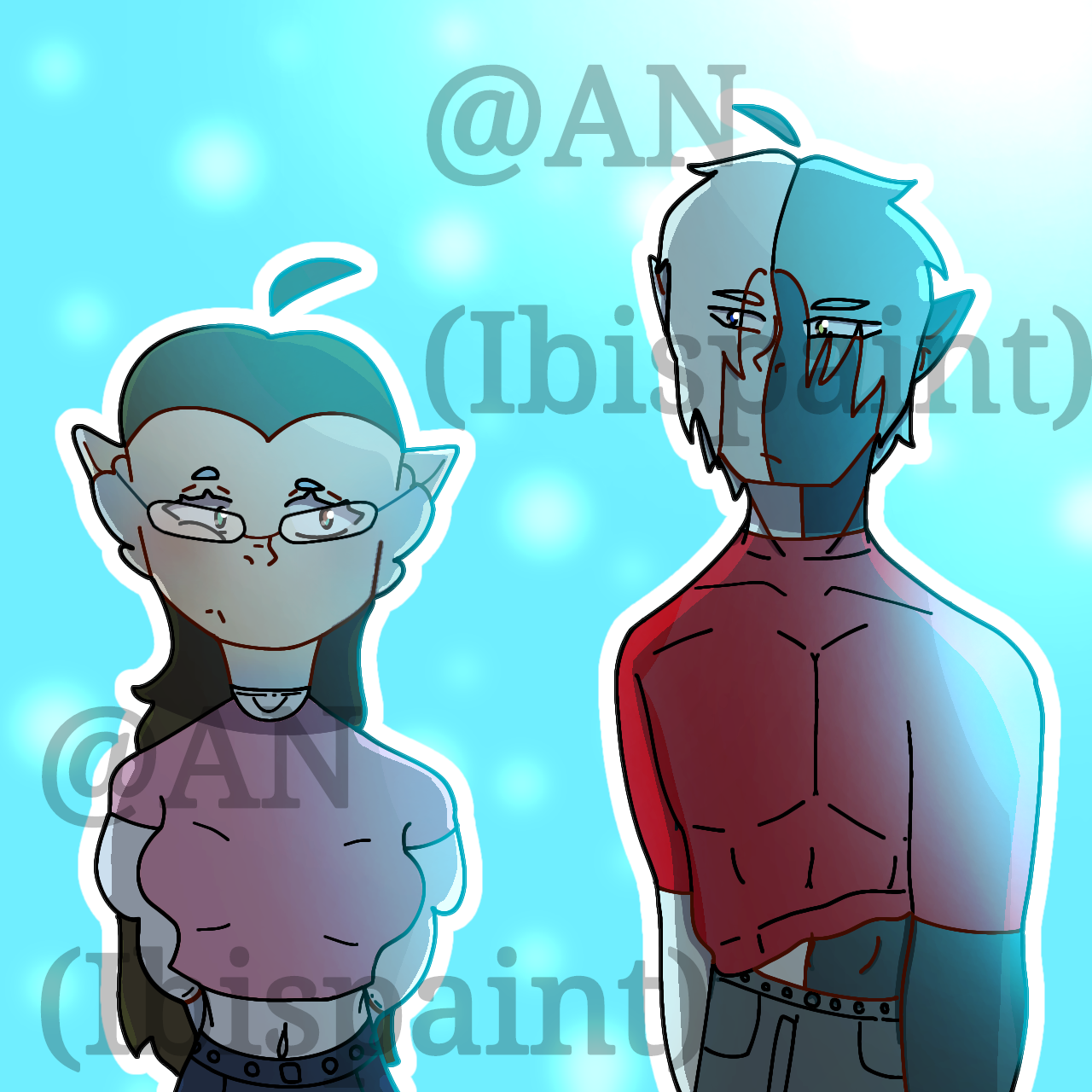 Staring at his creator~~ - ibisPaint