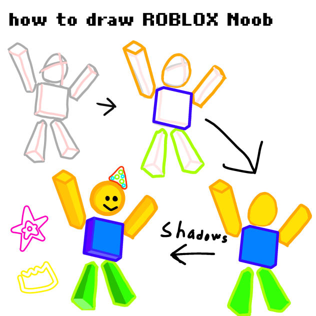 How to draw Roblox Noob - ibisPaint