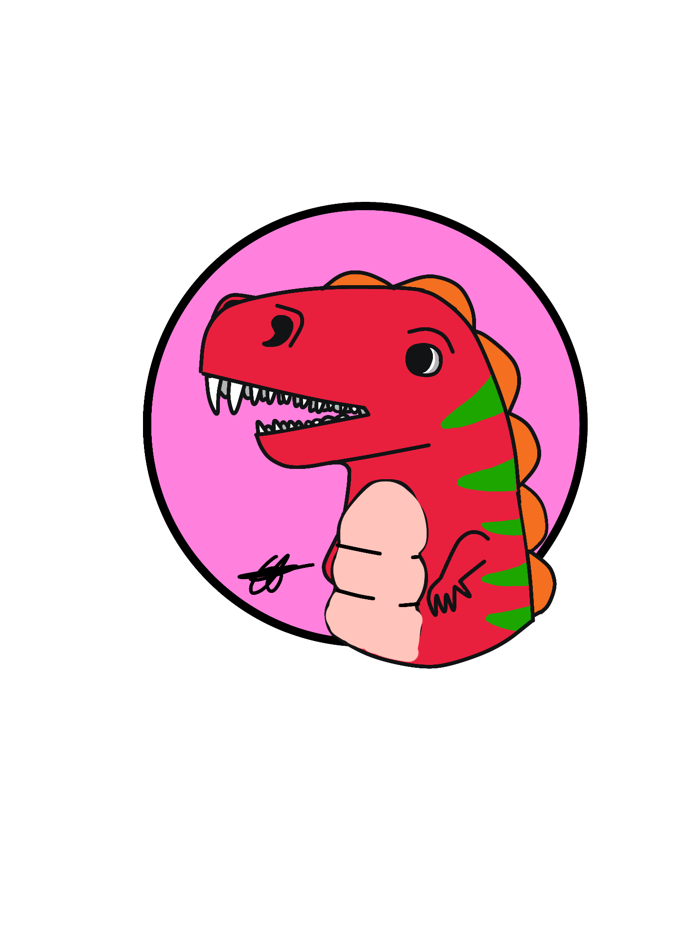 Red T-Rex - ibisPaint