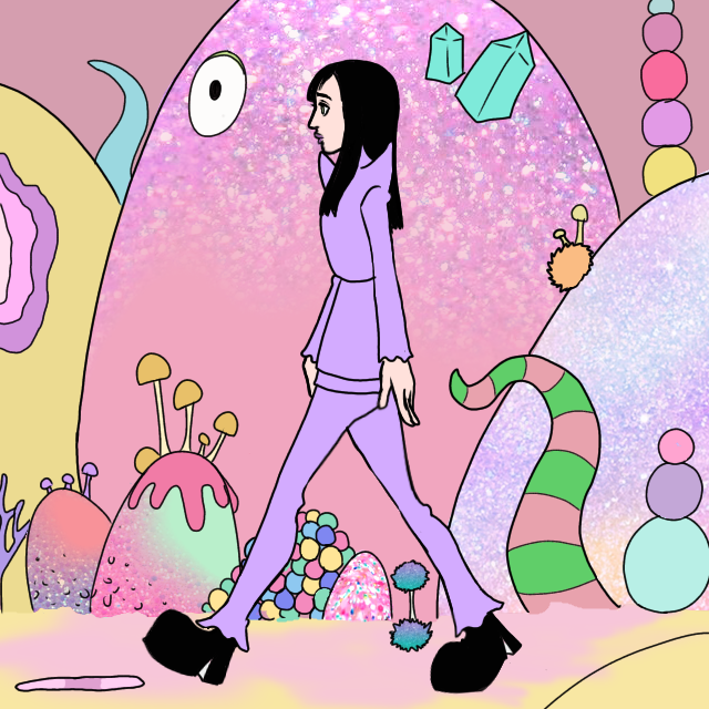 Poppy walk cycle - ibisPaint