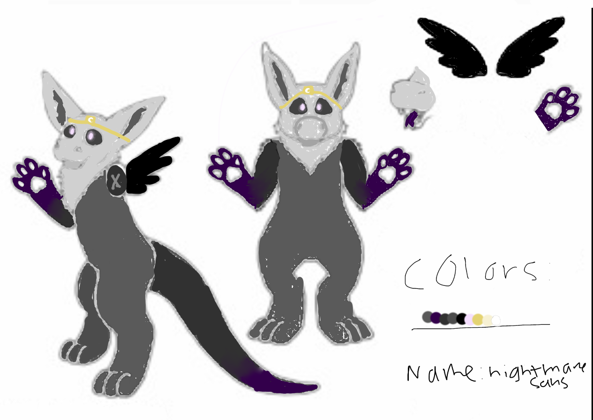 Nightmare sans furry ref - ibisPaint