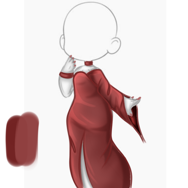 red dress Gacha base - ibisPaint
