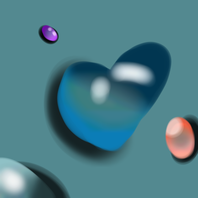 colorful water drops - ibisPaint