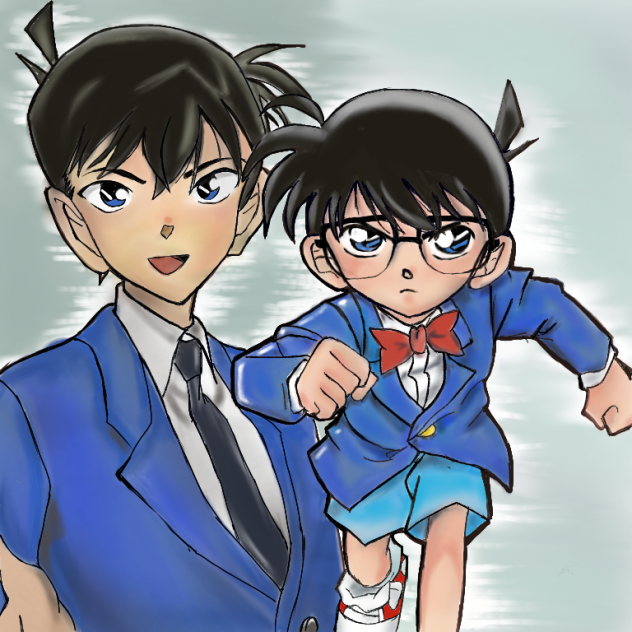 Shinichi x Conan - ibisPaint