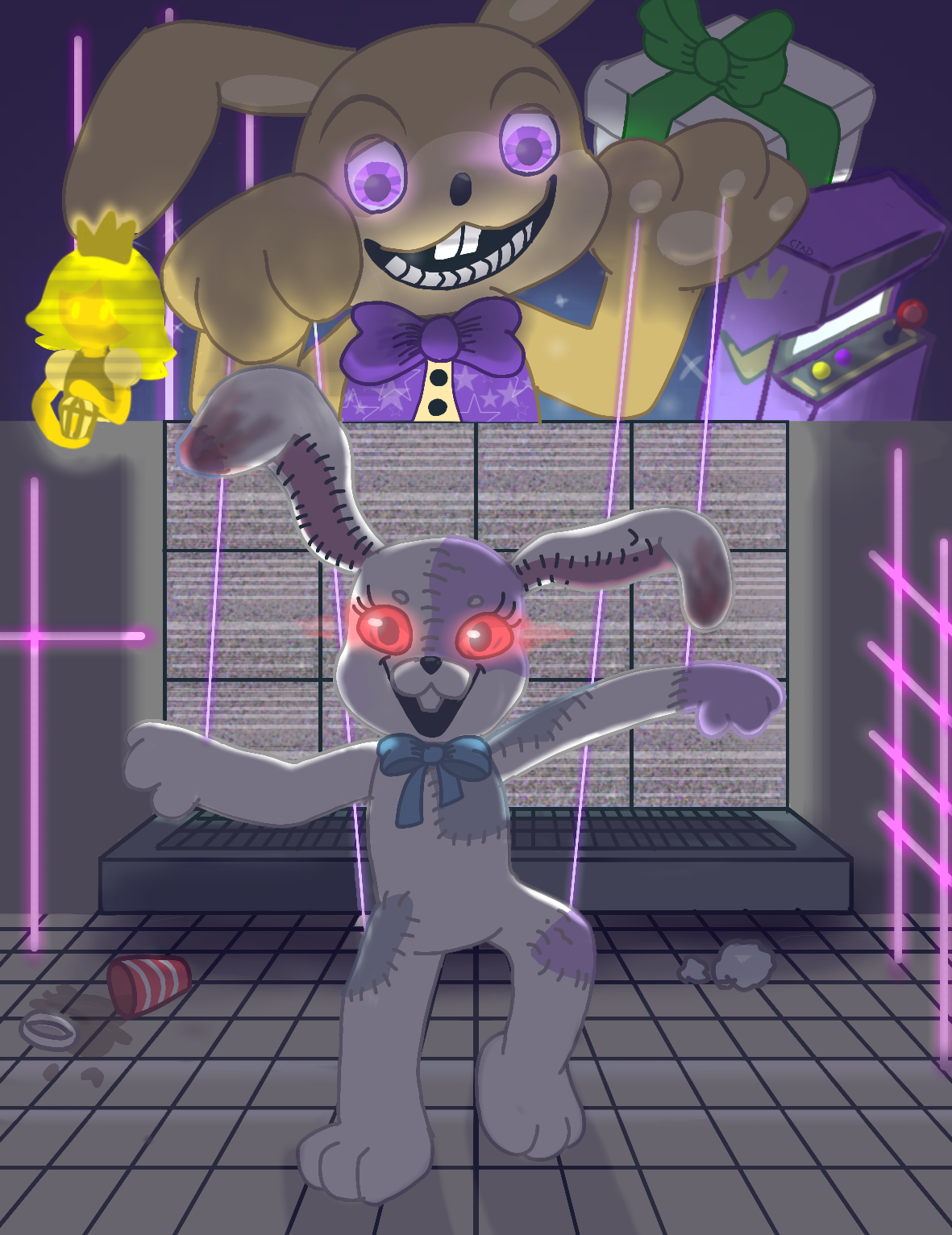 vanny y glitchtrap - ibisPaint