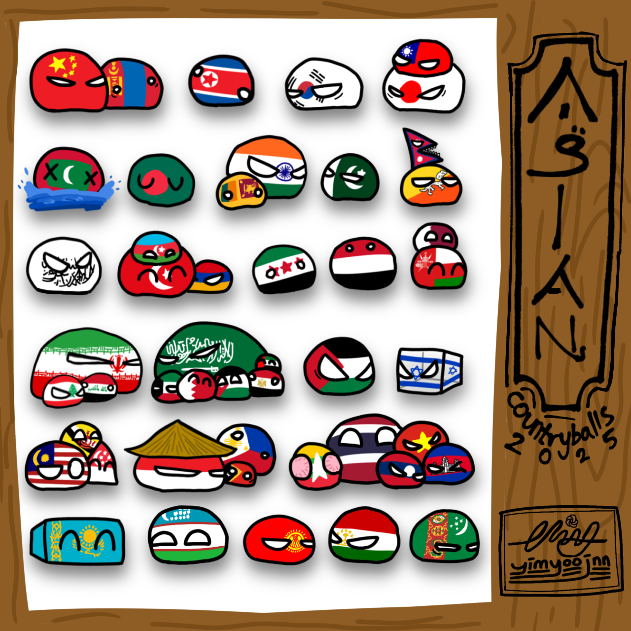 asian countryballs - ibisPaint