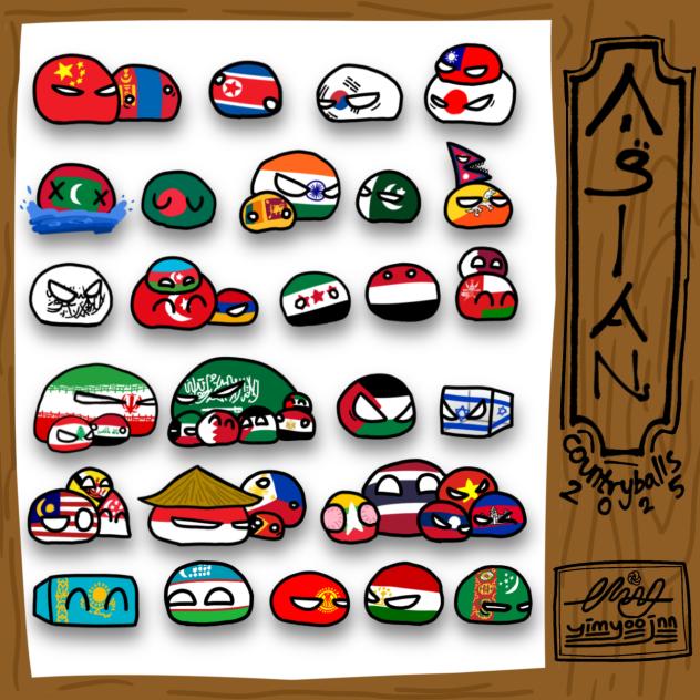 asian countryballs - ibisPaint