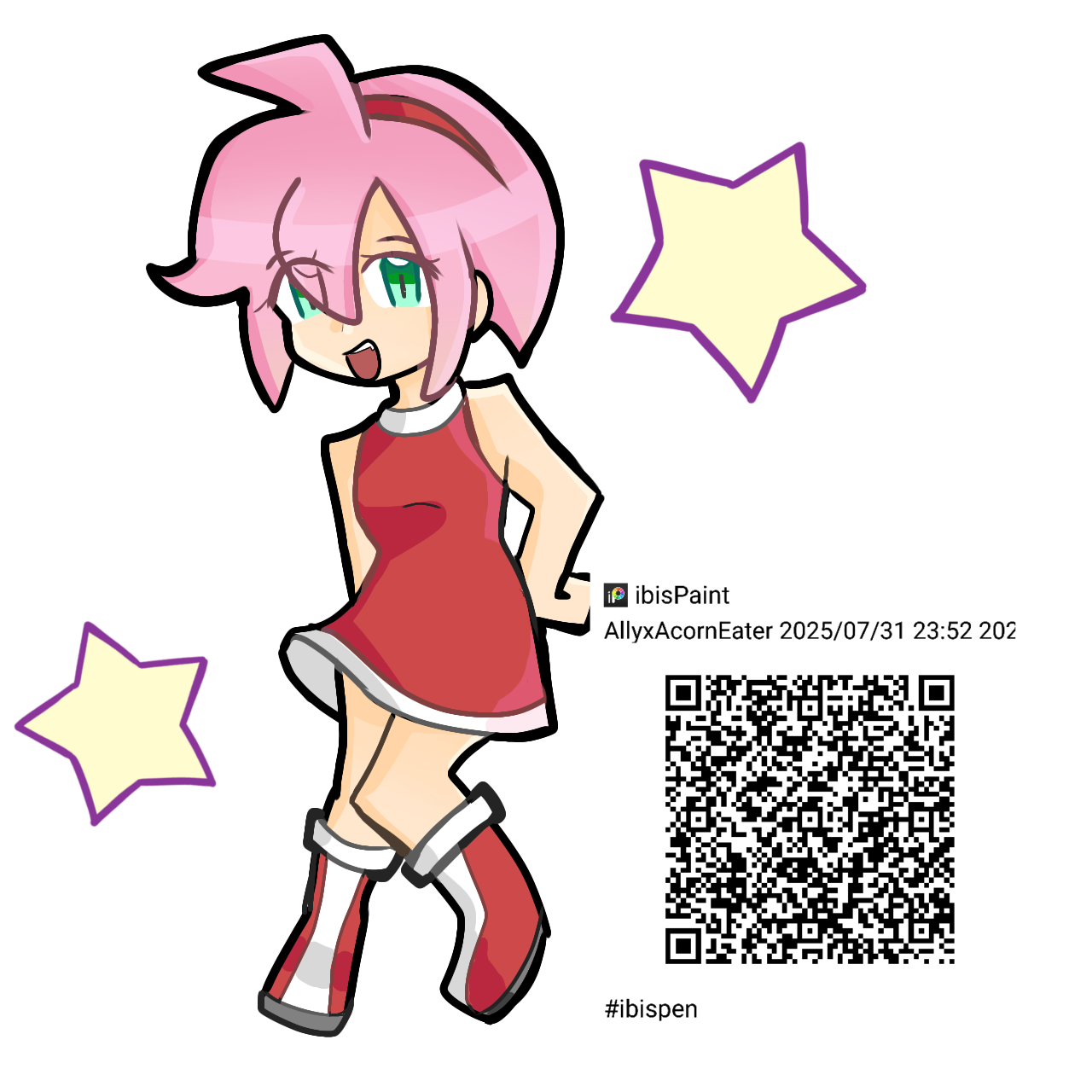 Amy Rose (human) sticker - ibisPaint