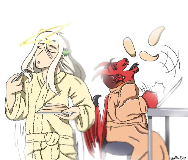 Two Ways To Eat Flapjacks - ibisPaint