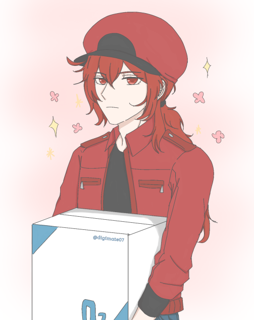 Diluc as a Red blood cell - ibisPaint
