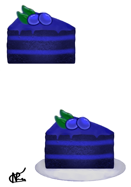 Blueberry cake - ibisPaint
