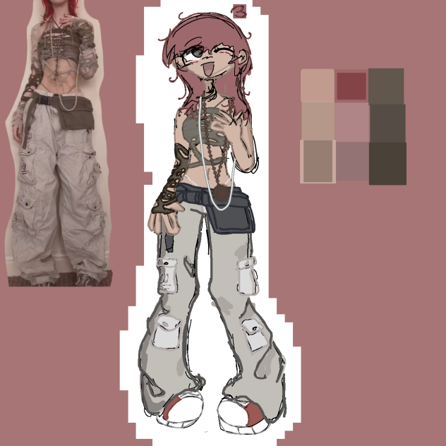 i saw a really cute outfit - ibisPaint