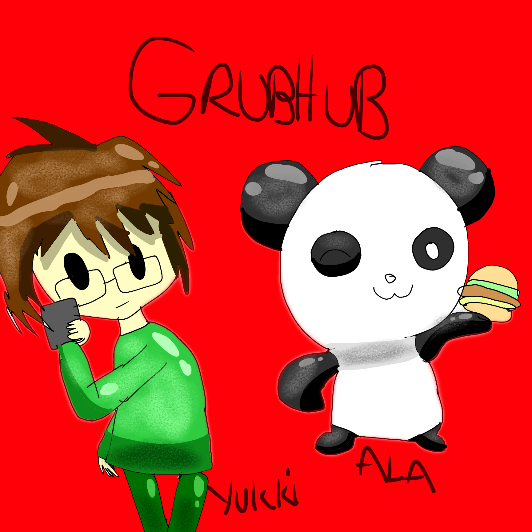 Grub hub ad Yukkimons ala - ibisPaint