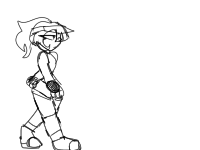 Lucy walk cycle - ibisPaint